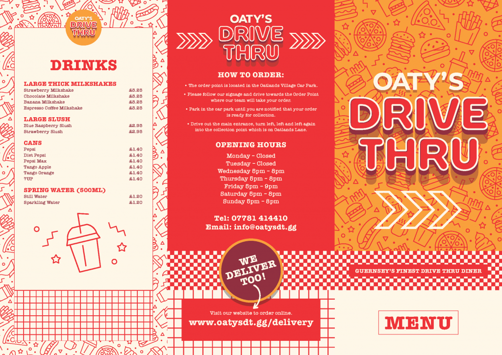 DRIVE THRU MENU - Oaty's Drive Thru